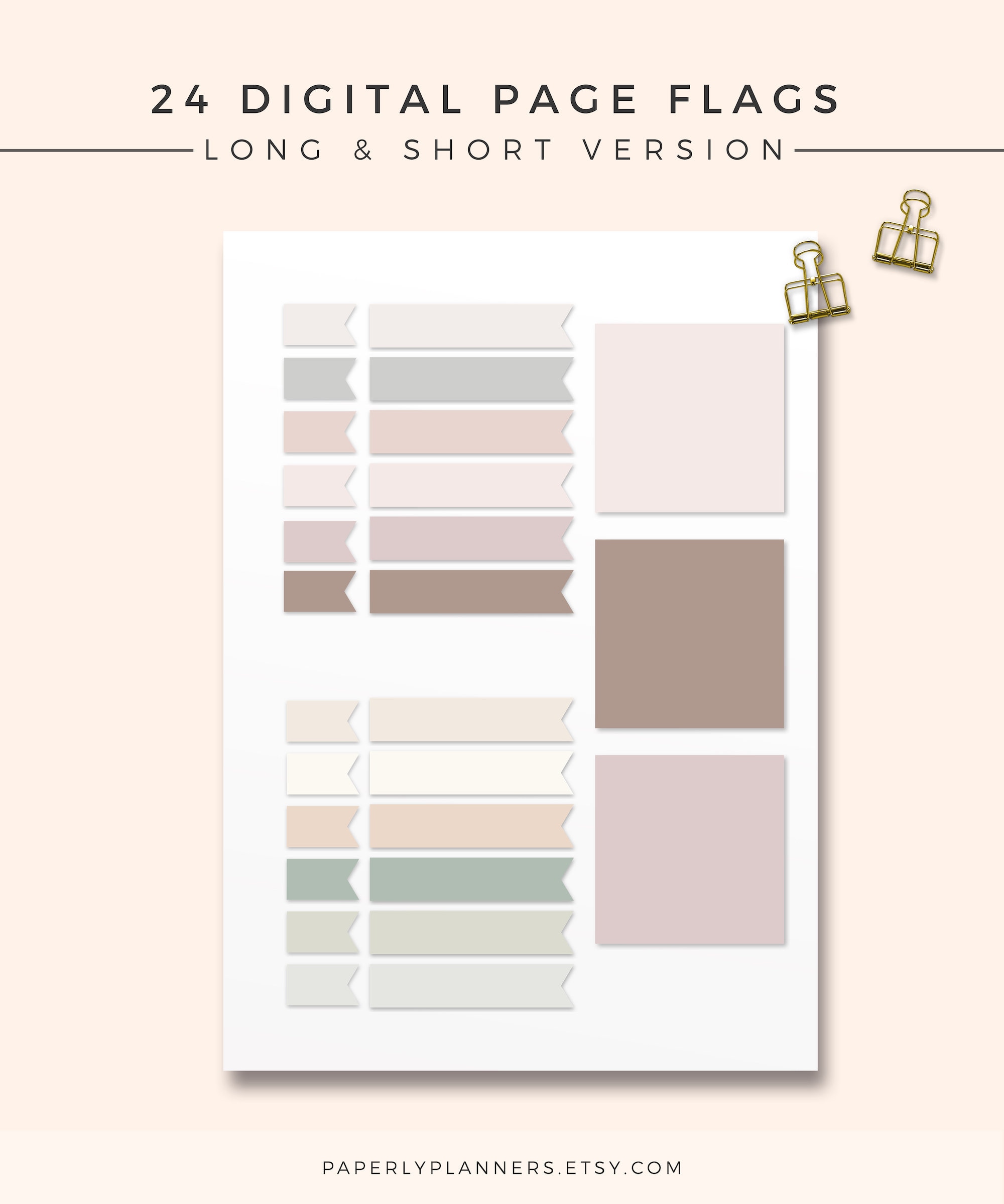 12 Neutral Sticky Notes Ipad Sticky Note Digital Planner - Etsy