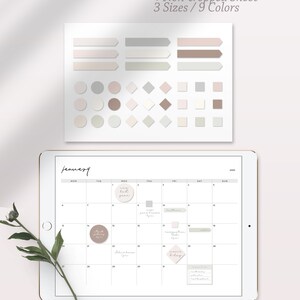 NEUTRAL To-do Sticky Notes iPad Aesthetic Stickers, Digital Planner ...