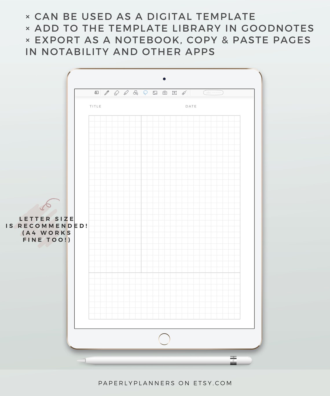 SIMPLE Cornell Grid Note Template A4 & LETTER Printable - Etsy