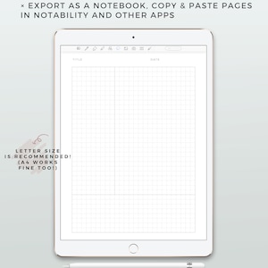 SIMPLE Cornell Grid Note Template | A4 & LETTER | Printable Note ...