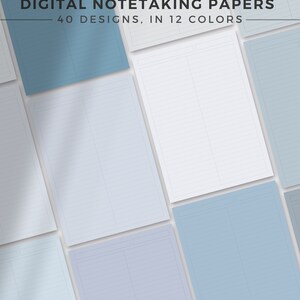 WINTER BLUE Digital Note Template | Neutral Goodnotes Template ...