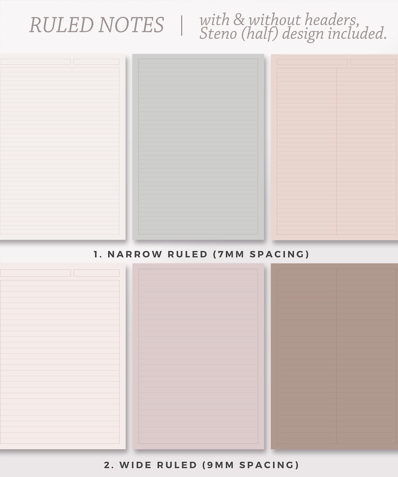 NEUTRAL Digital Note Template | Neutral Goodnotes Template | Digital ...