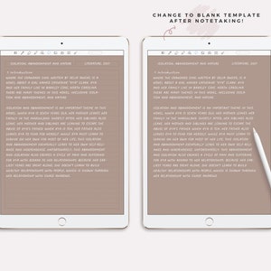 NEUTRAL Digital Note Template | Neutral Goodnotes Template | Digital ...