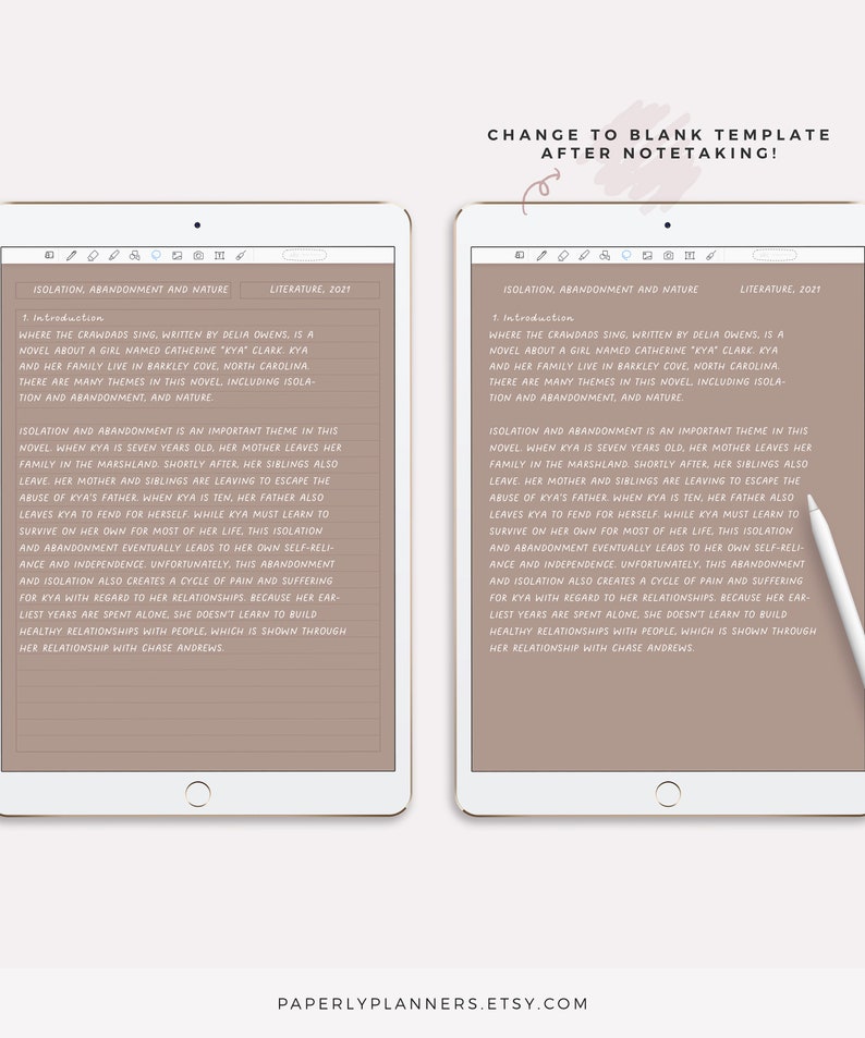 NEUTRAL Digital Note Template Neutral Goodnotes Template Digital ...