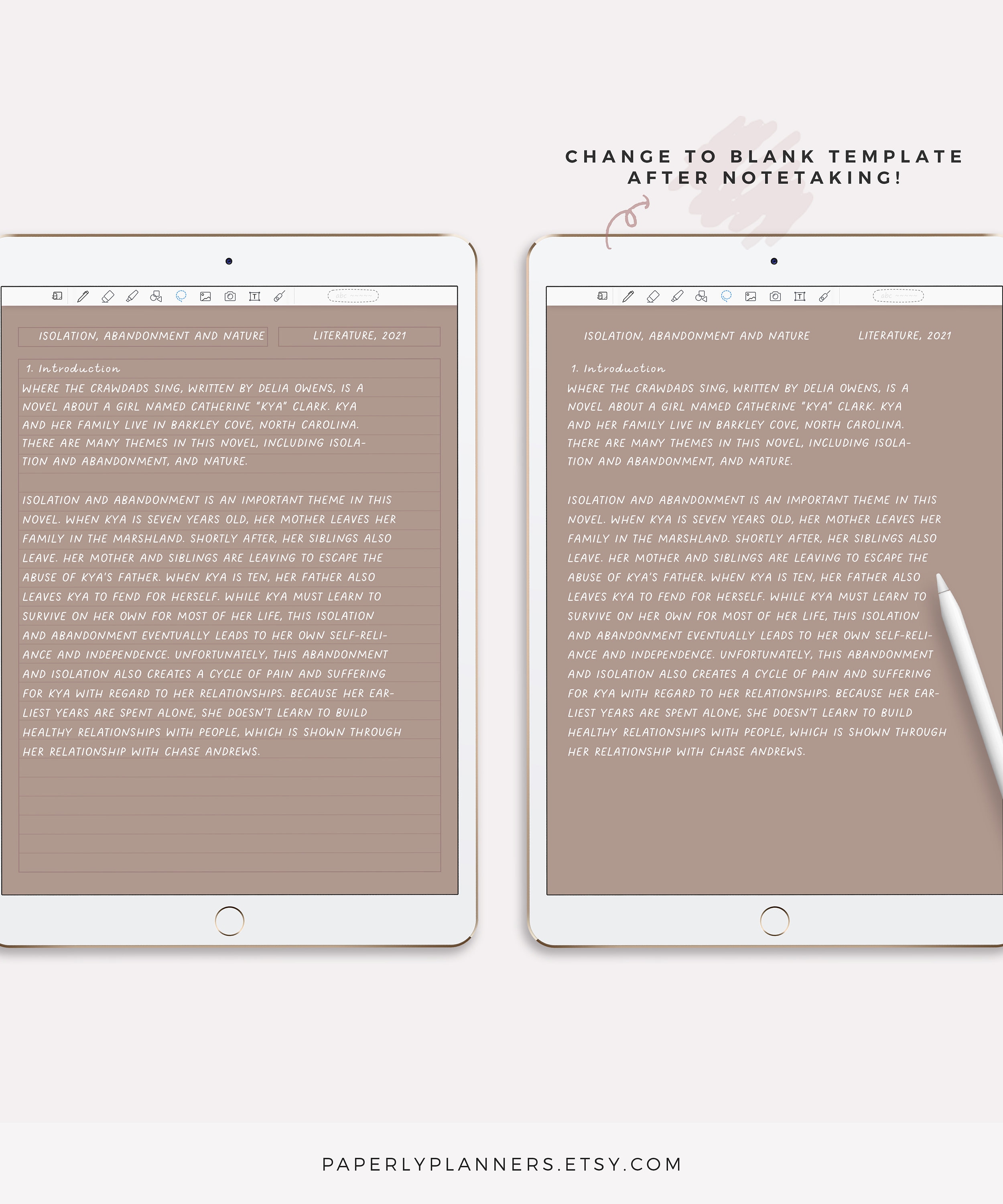 NEUTRAL Digital Note Template Neutral Goodnotes Template Digital ...