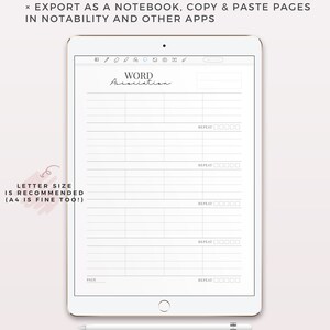 STUDENTS Word Association Template | A4 & LETTER | Printable Note ...