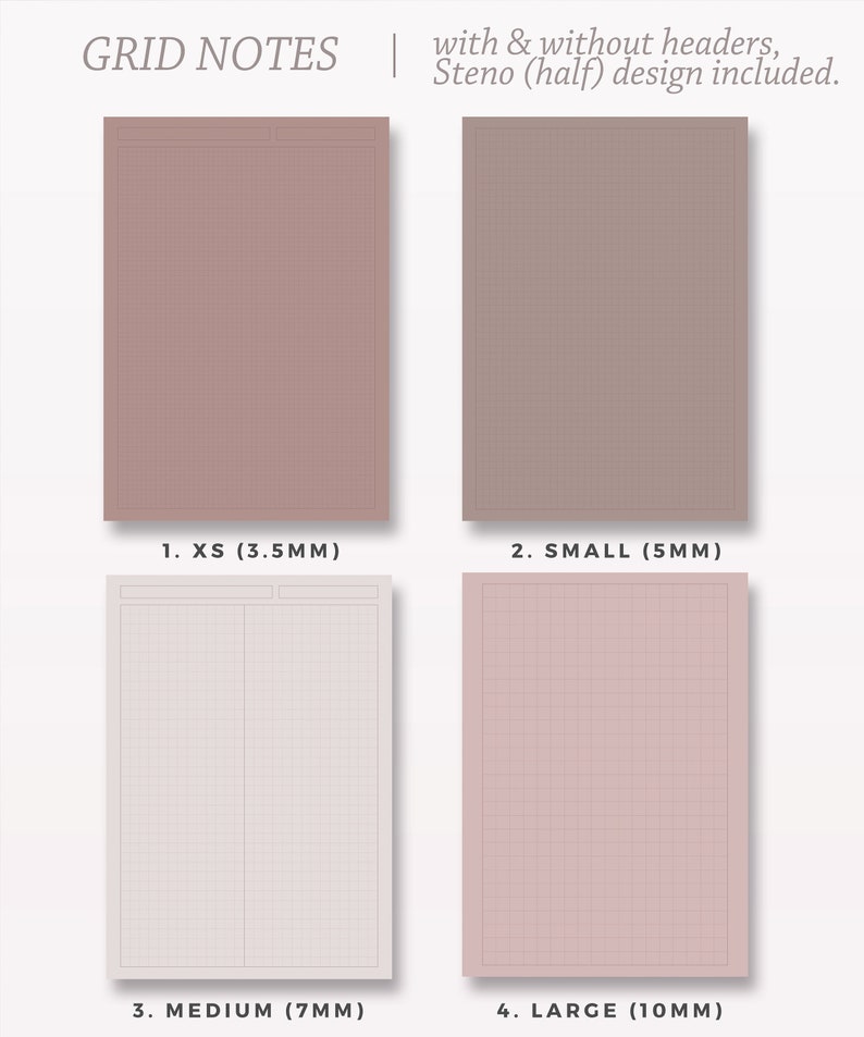 ROSY BRICKS Digital Note Template Neutral Goodnotes Template - Etsy