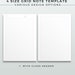 SIMPLE 4-size Grid Note Template A4 & LETTER Printable Note Inserts ...