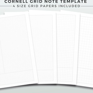 SIMPLE Cornell Grid Note Template | A4 & LETTER | Printable Note ...