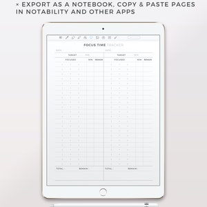 ANISE Focus Time Tracker | A4 & LETTER | Printable Planner Insert ...