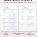 STUDENTS Word Association Template | A5 & B5 | Printable Note Inserts ...