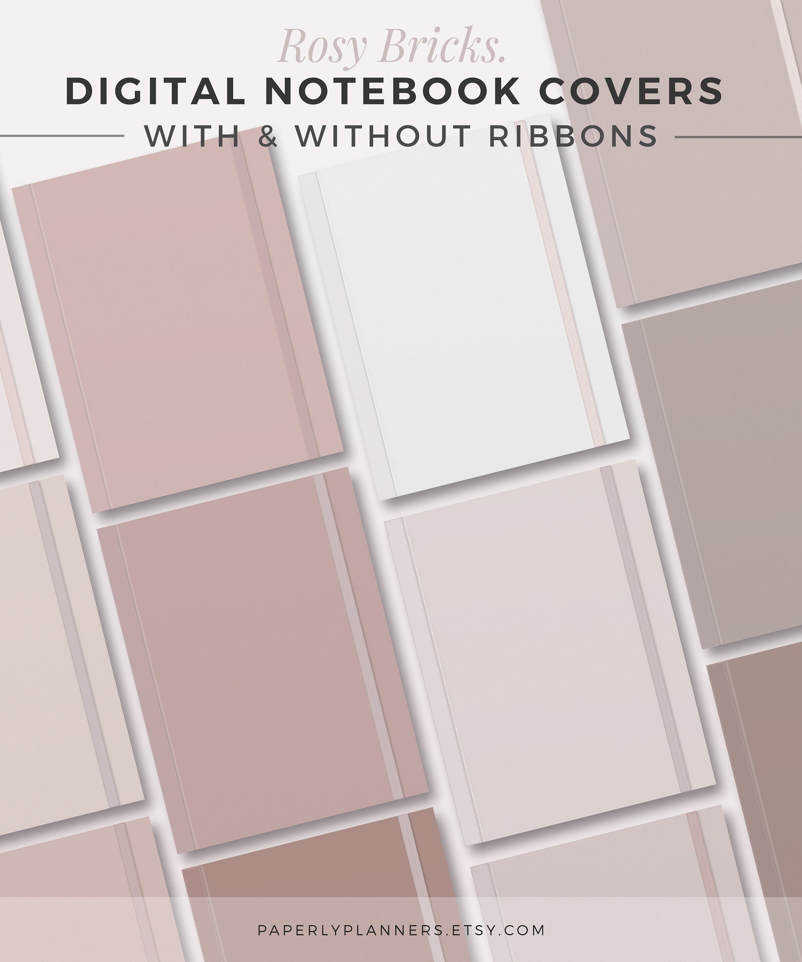 ROSY BRICKS Digital Note Covers Goodnotes Template Digital | Etsy