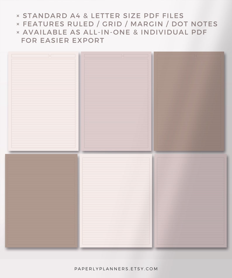 NEUTRAL Digital Note Template Neutral Goodnotes Template Digital ...