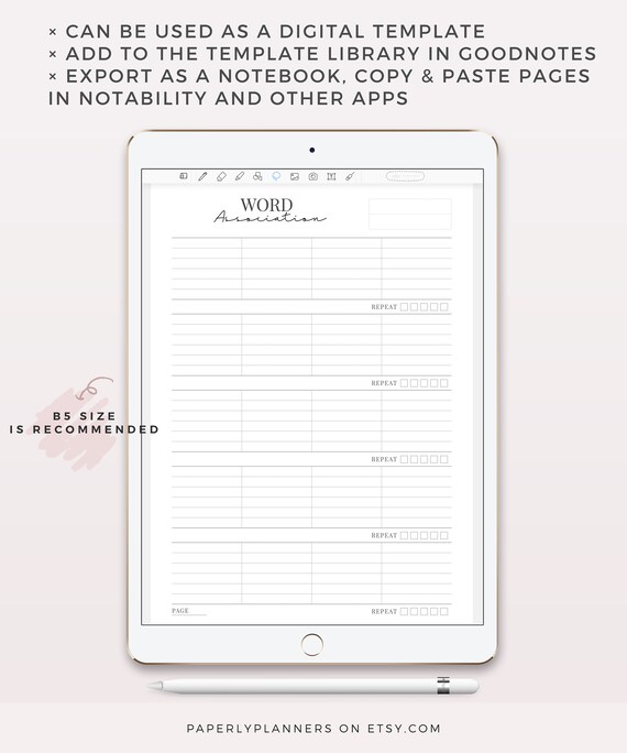 Notebook Page Template Word