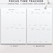 ANISE Focus Time Tracker A5 & B5 Printable Planner Insert, Daily Focus ...