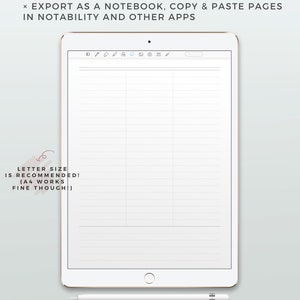 SIMPLE 3-column Note Template | A4 & LETTER | Printable Note Insert ...
