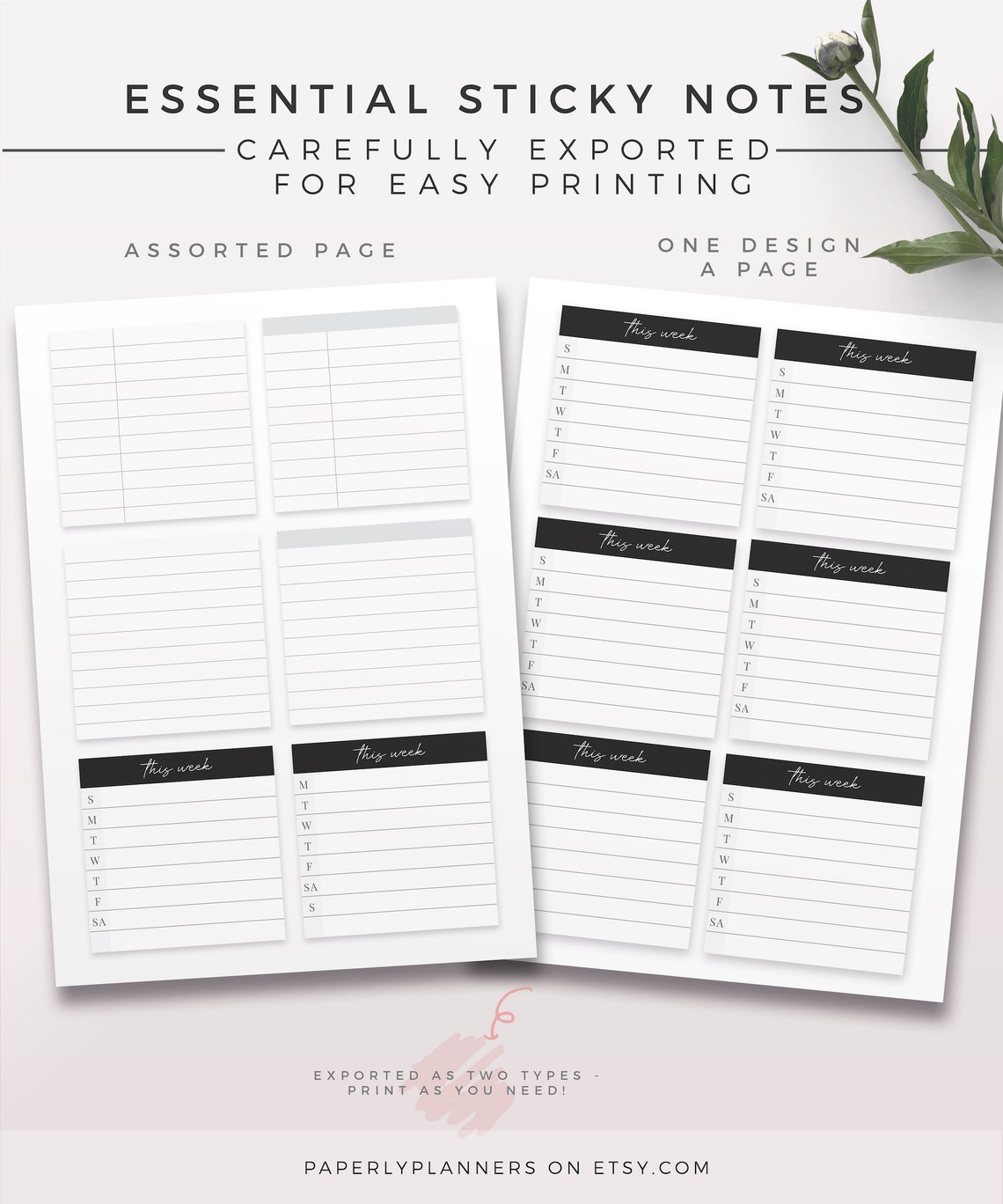 12 Essential Sticky Notes Printable Sticky Notes Template