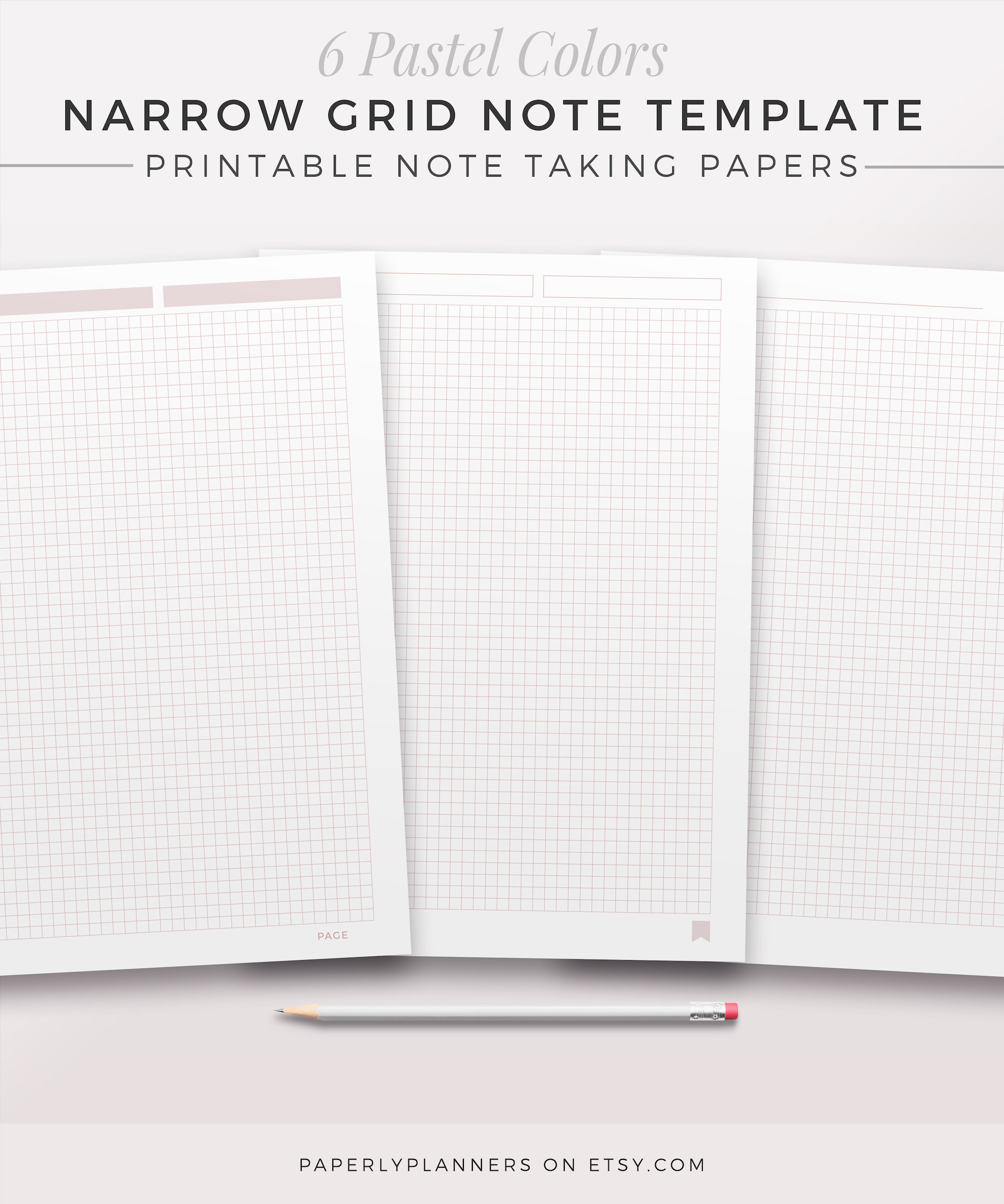 Paper College Note Digital Notebook Paper Printable Note Inserts ...