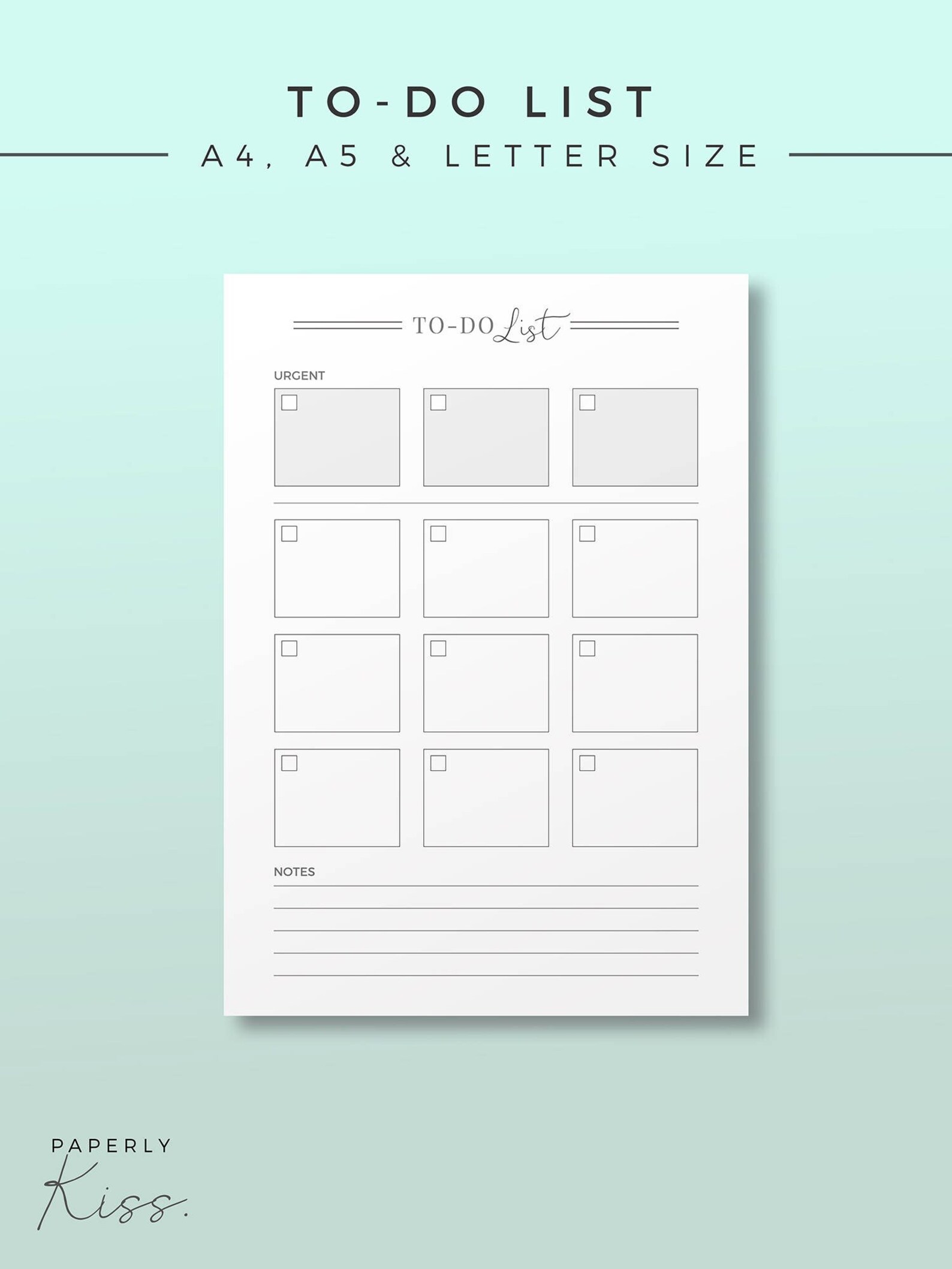 To Do List, Printable Planner Inserts, Productivity to Do Notes ...