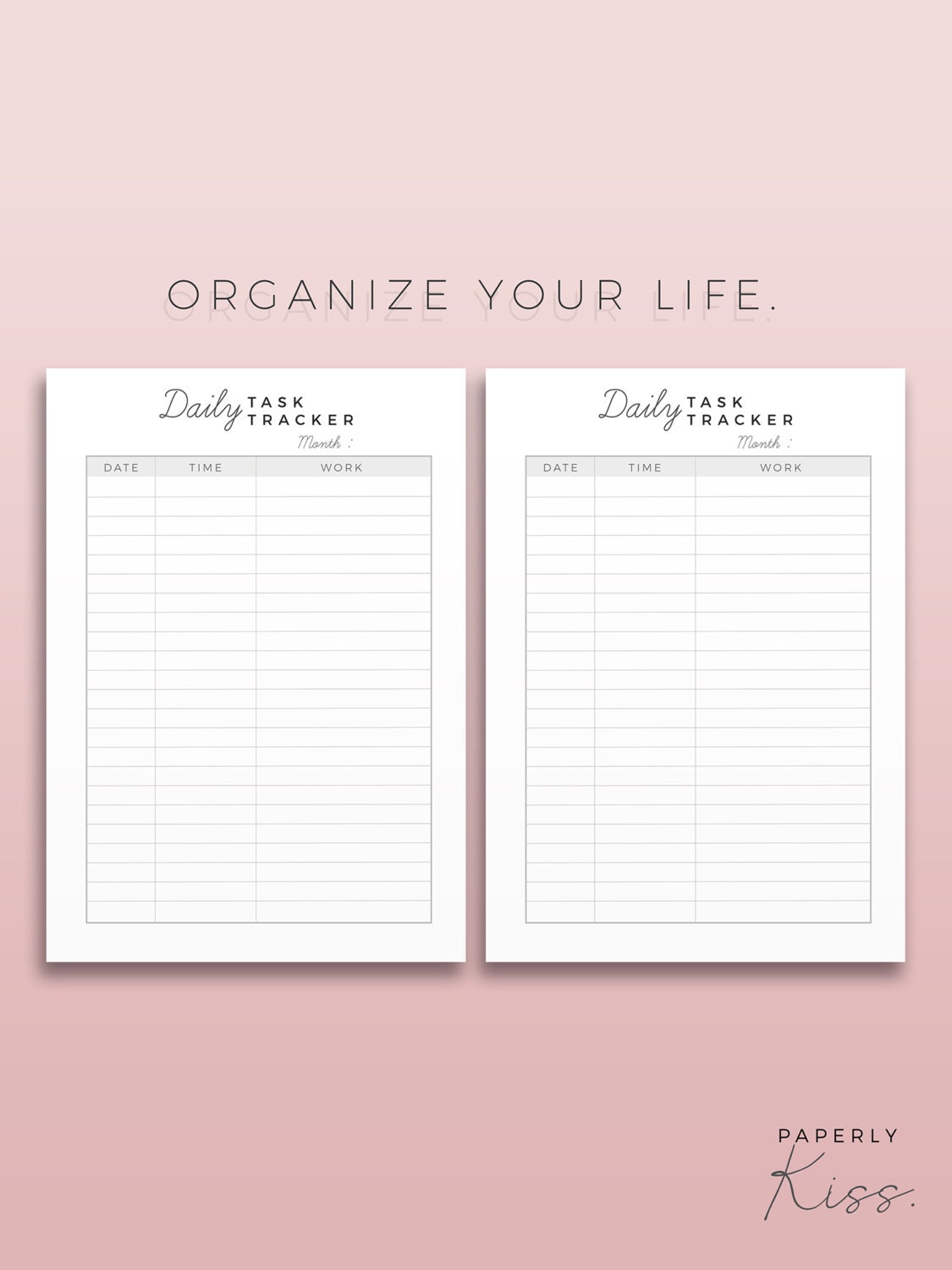 Daily Task Planner, Printable Planner Inserts, Productivity Organizer ...