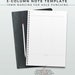 SIMPLE 3-column Note Template | A4 & LETTER | Printable Note Insert ...