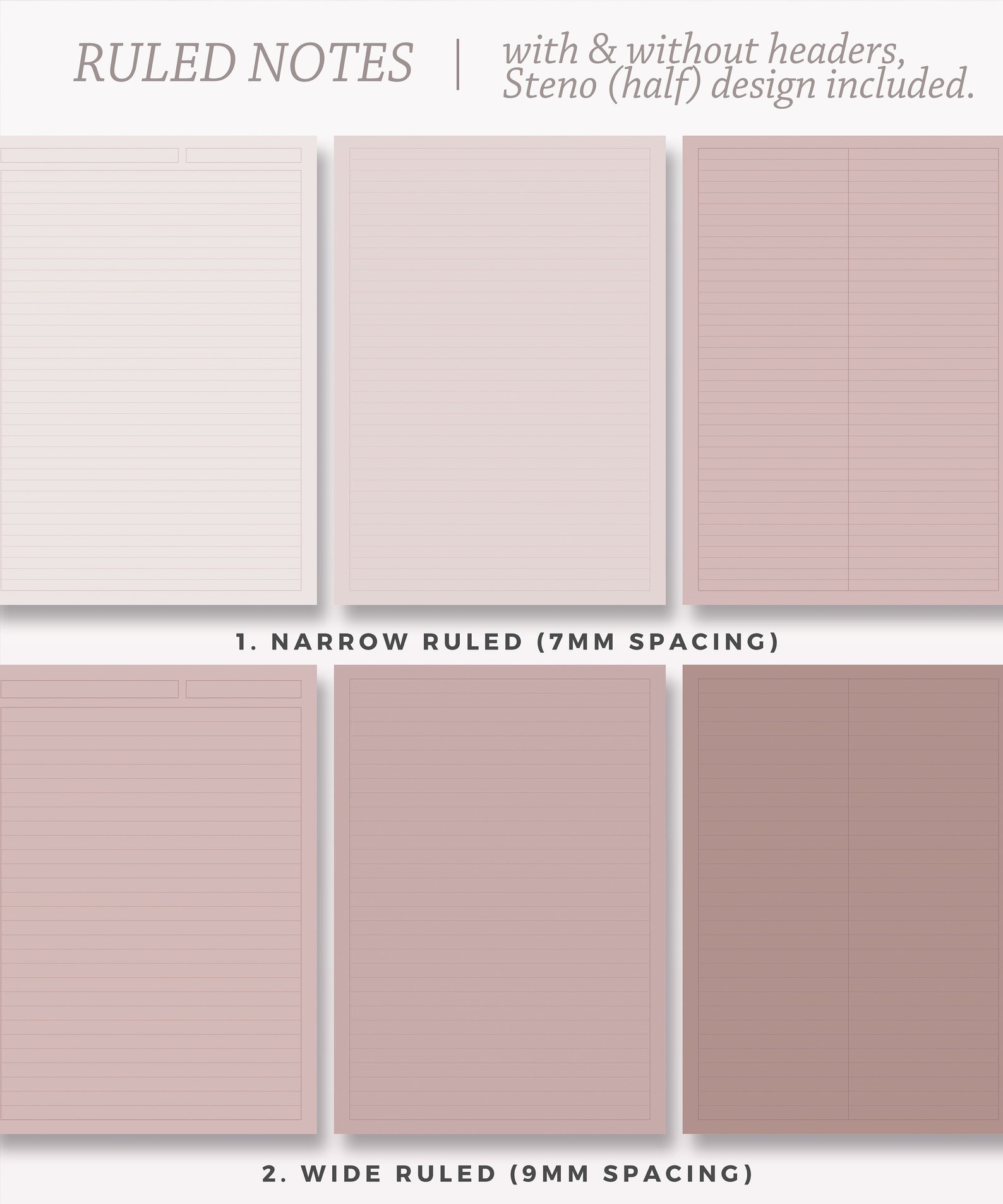 ROSY BRICKS Digital Note Template Neutral Goodnotes Template - Etsy