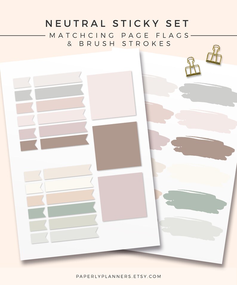 12 Neutral Sticky Notes Ipad Sticky Note Digital Planner - Etsy Canada