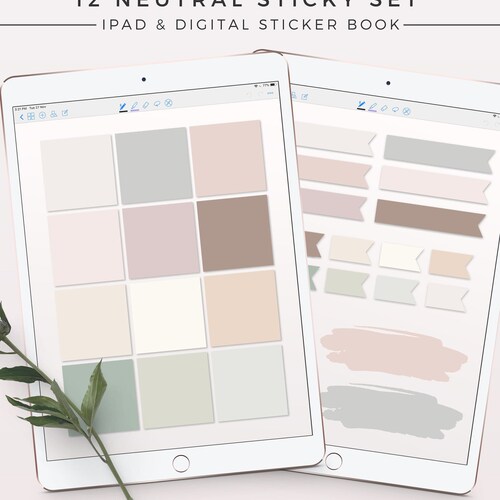 NEUTRAL Digital Note Covers Goodnotes Template Digital - Etsy