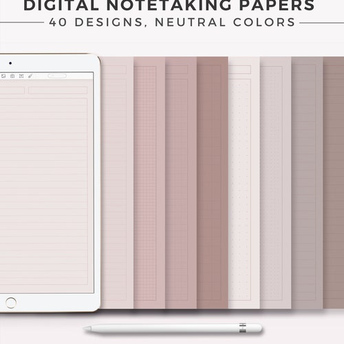 NEUTRAL Digital Note Template Neutral Goodnotes Template - Etsy