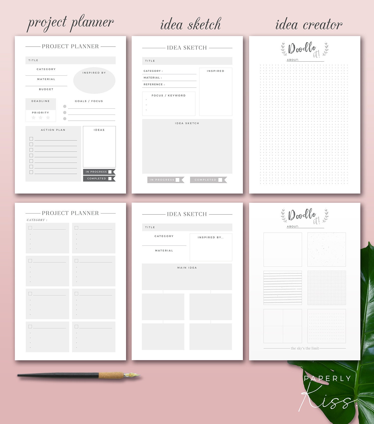 Creative Planner Bundle Printable Planner Inserts - Etsy