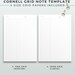 SIMPLE Cornell Grid Note Template A4 & LETTER Printable - Etsy