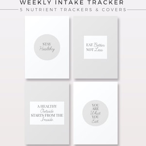Weekly Intake Tracker | Diet Planner, Printable Planner Inserts ...