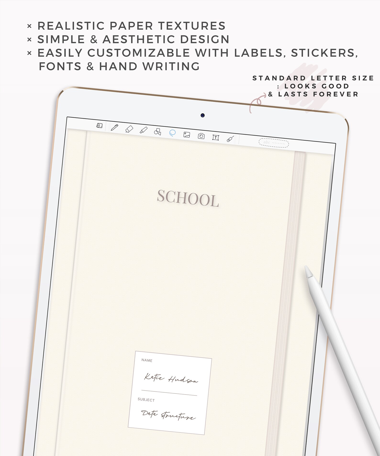 NEUTRAL Digital Note Covers Goodnotes Template Digital - Etsy