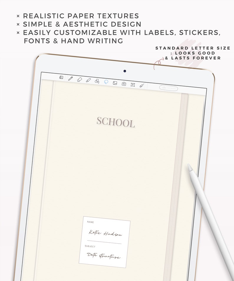 NEUTRAL Digital Note Covers Goodnotes Template Digital - Etsy