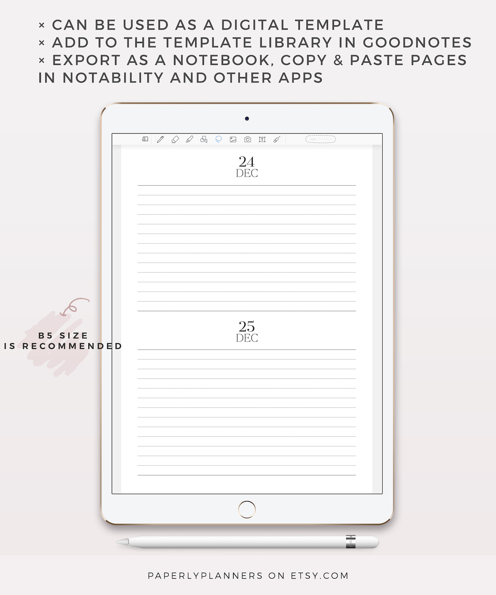 BAY LEAF Daily Journal A5 & B5 2-in-1 Journal Two Days - Etsy