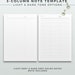 SIMPLE 3-column Note Template | A4 & LETTER | Printable Note Insert ...