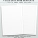 SIMPLE 4-size Grid Note Template A4 & LETTER Printable Note Inserts ...