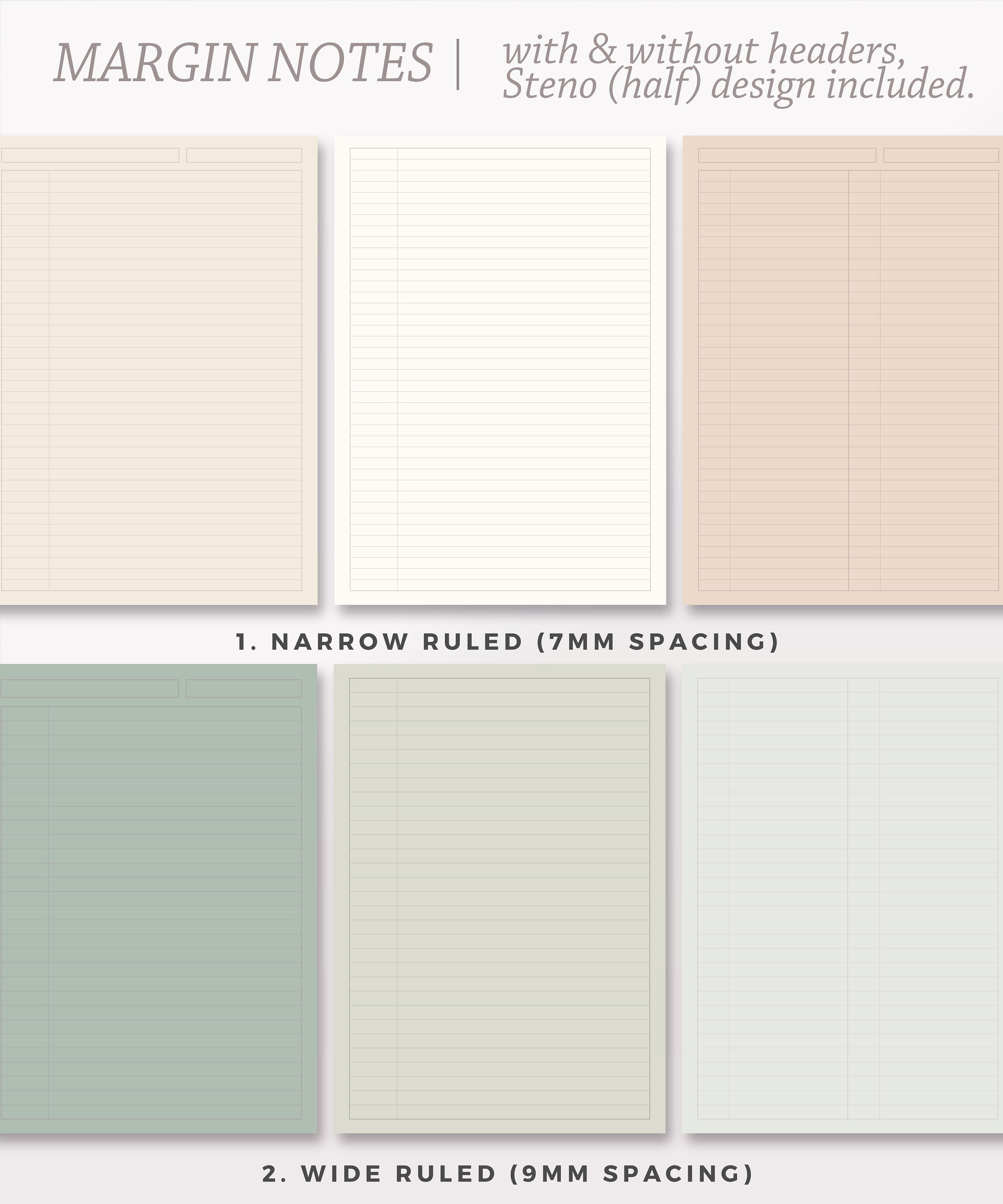 NEUTRAL Digital Note Template | Neutral Goodnotes Template | Digital ...