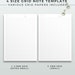 SIMPLE 4-size Grid Note Template A4 & LETTER Printable Note Inserts ...
