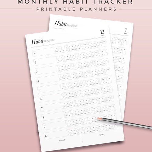 SO SIMPLE Habit Tracker Monthly Habit Planner Printable - Etsy