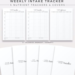 Weekly Intake Tracker | Diet Planner, Printable Planner Inserts ...