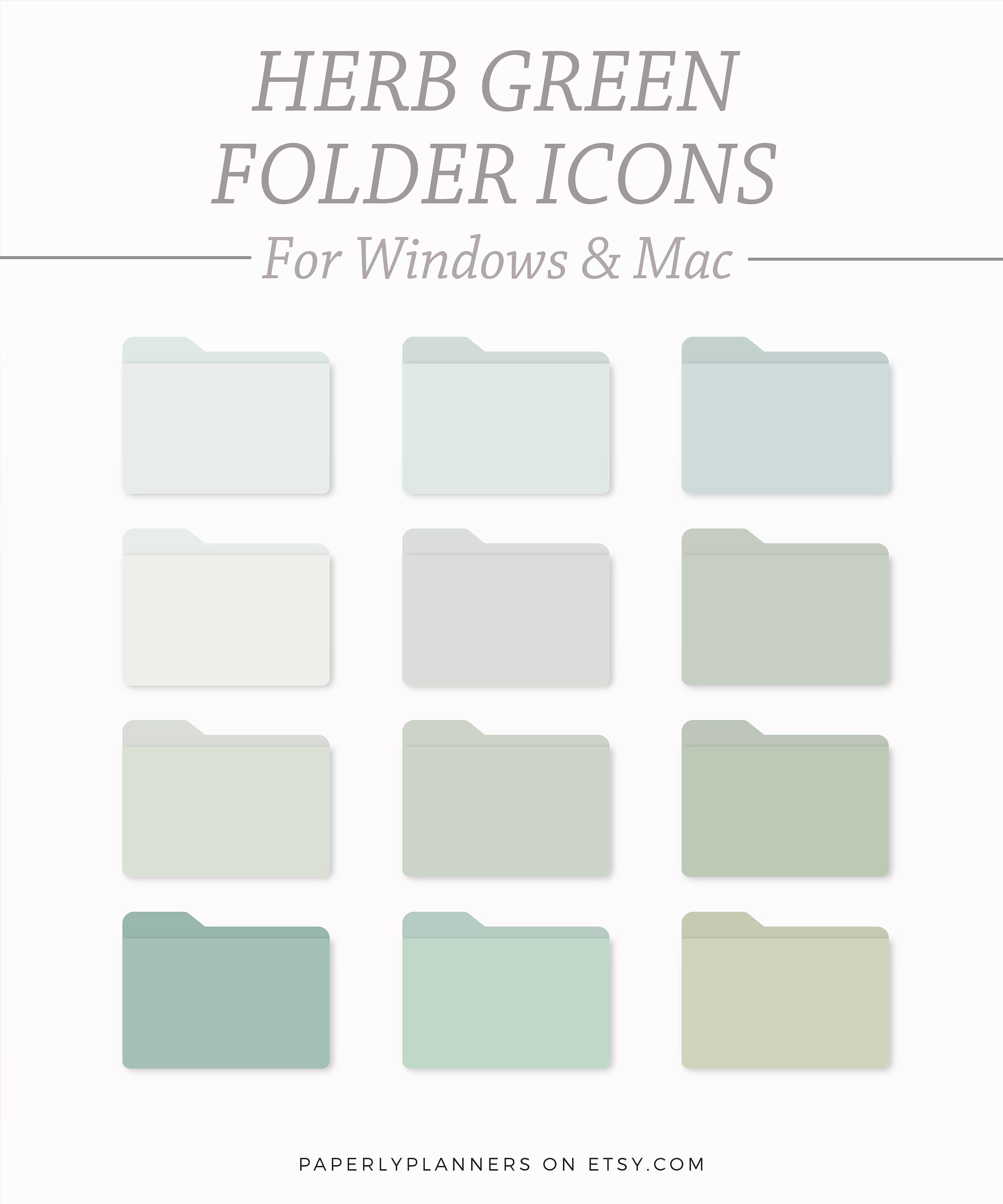 6 NEUTRAL PASTEL Folder Icons Pack Mac and Windows - Etsy