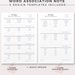 STUDENTS Word Association Template | A4 & LETTER | Printable Note ...