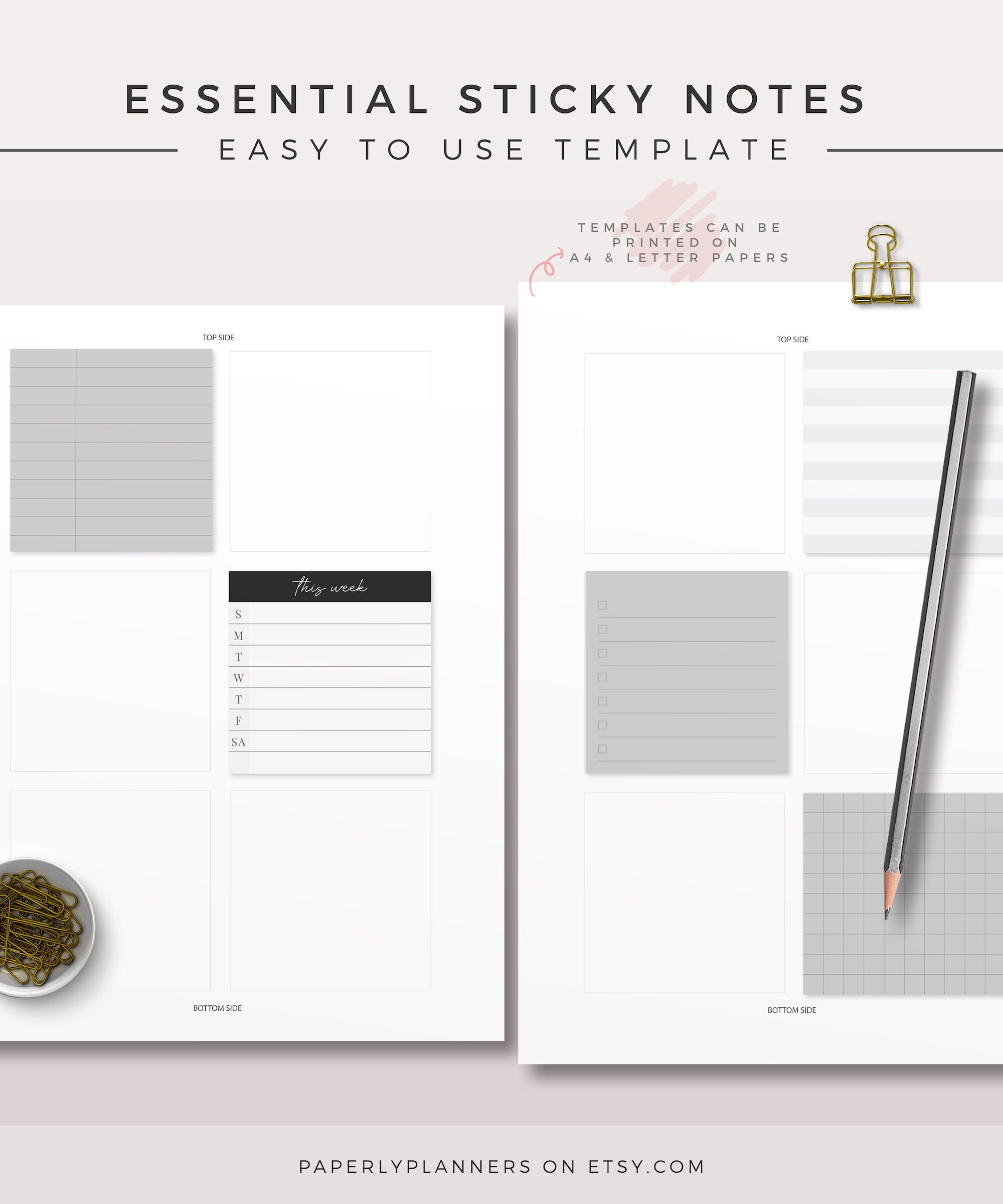 12 Essential Sticky Notes Printable Sticky Notes Template