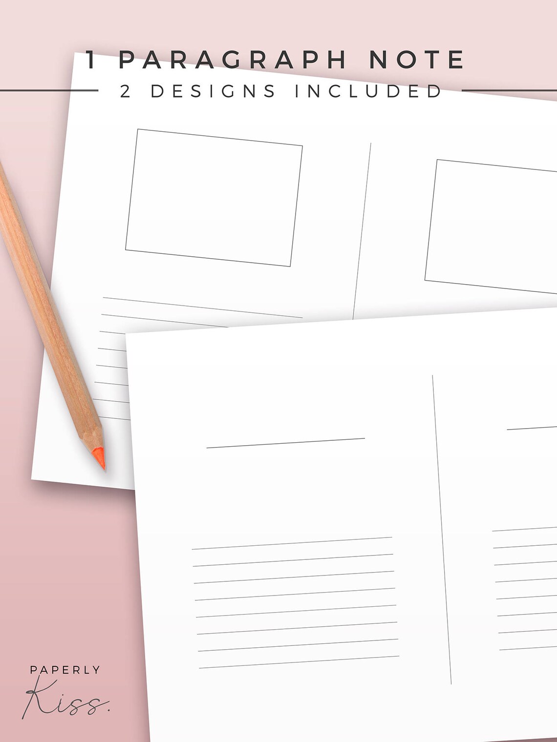 1 Paragraph Note, Printable Planner Inserts, Daily Diary Agenda, Modern ...