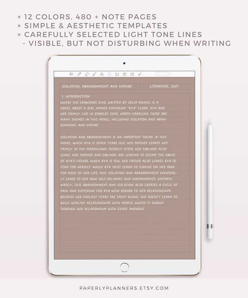 NEUTRAL Digital Note Template | Neutral Goodnotes Template | Digital ...