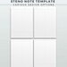 SIMPLE Steno Note Template | A4 & LETTER | Printable Steno Note Inserts ...