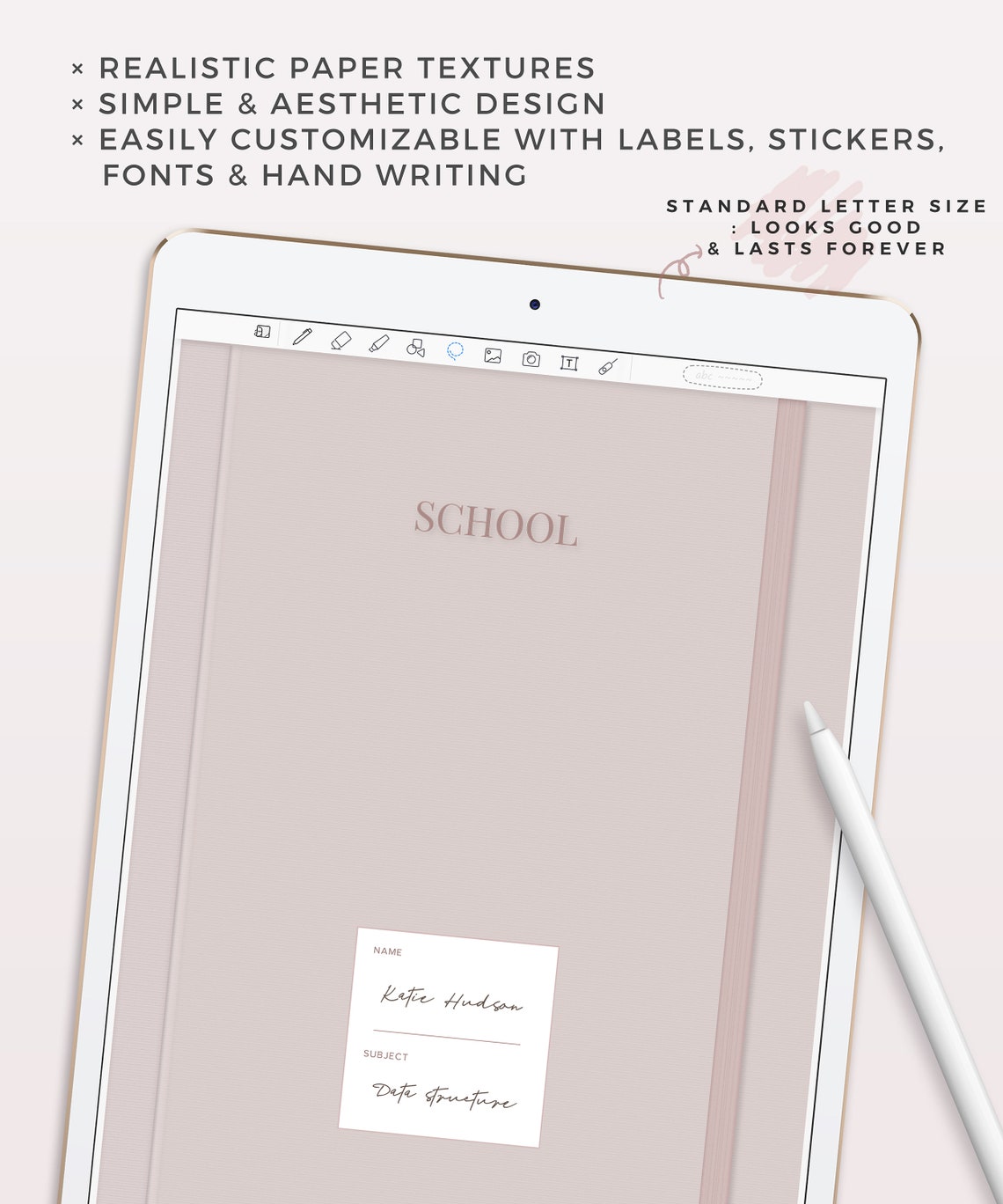 ROSY BRICKS Digital Note Covers Goodnotes Template Digital | Etsy