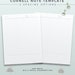 SIMPLE Cornell Note Template Printable Note Inserts - Etsy