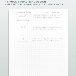 SIMPLE 4-size Grid Note Template | A4 & LETTER | Printable Note Inserts ...